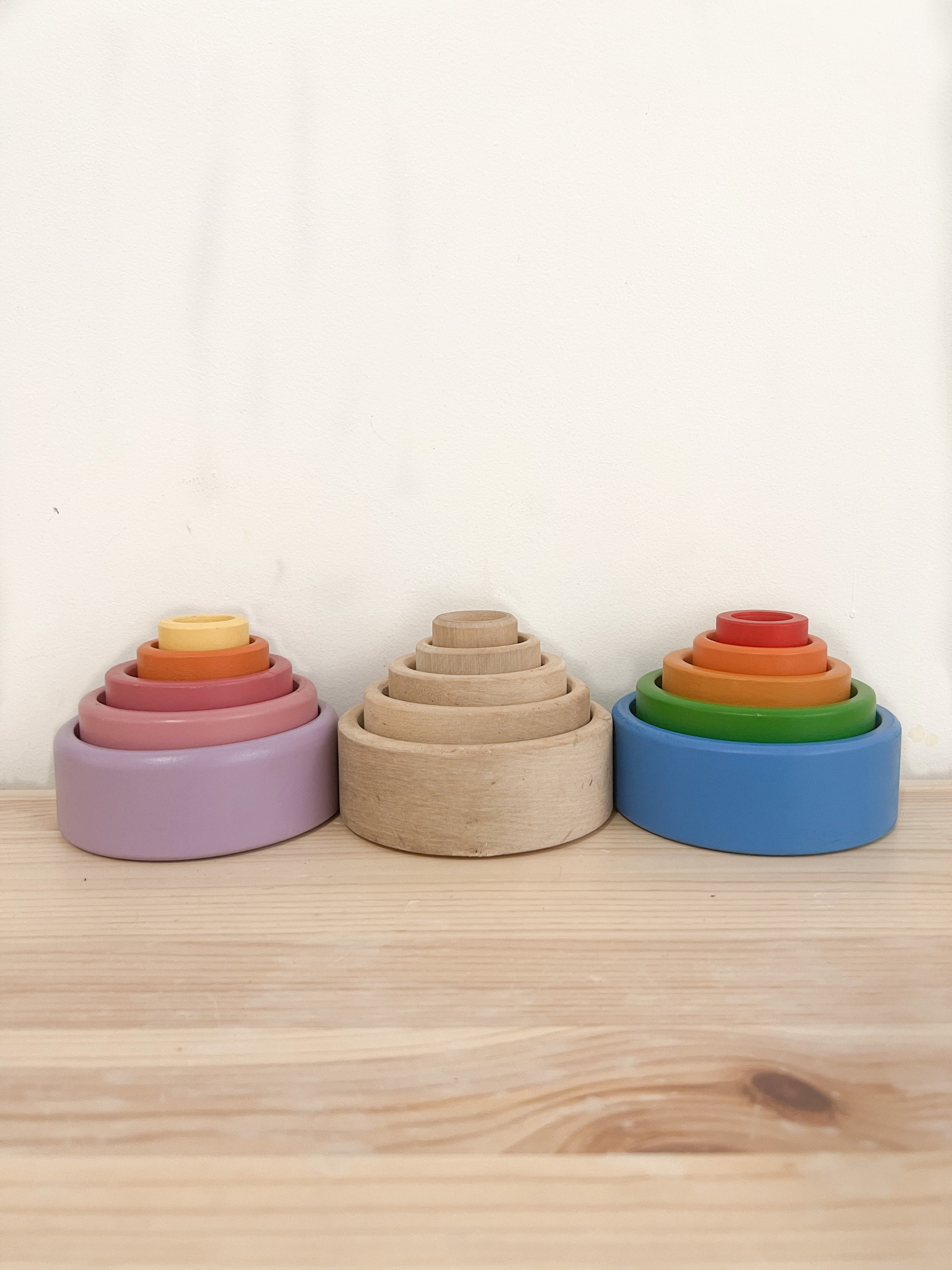 Stacking/Nesting bowls - Set of 5 (Assorted Colours) – Pippy Play Designs